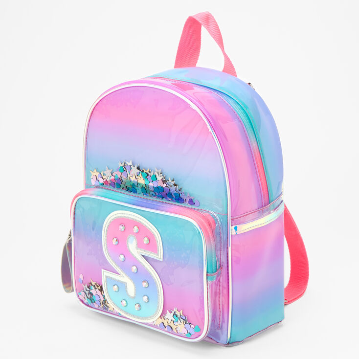 Ombre Shaker Initial Mini Backpack - S | Claire's | 103.1.11 - controllers