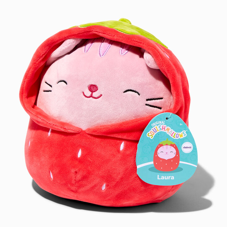 Squishmallows™ 8" Claire's Exclusive Laura Strawberry Costume Plush Toy ...