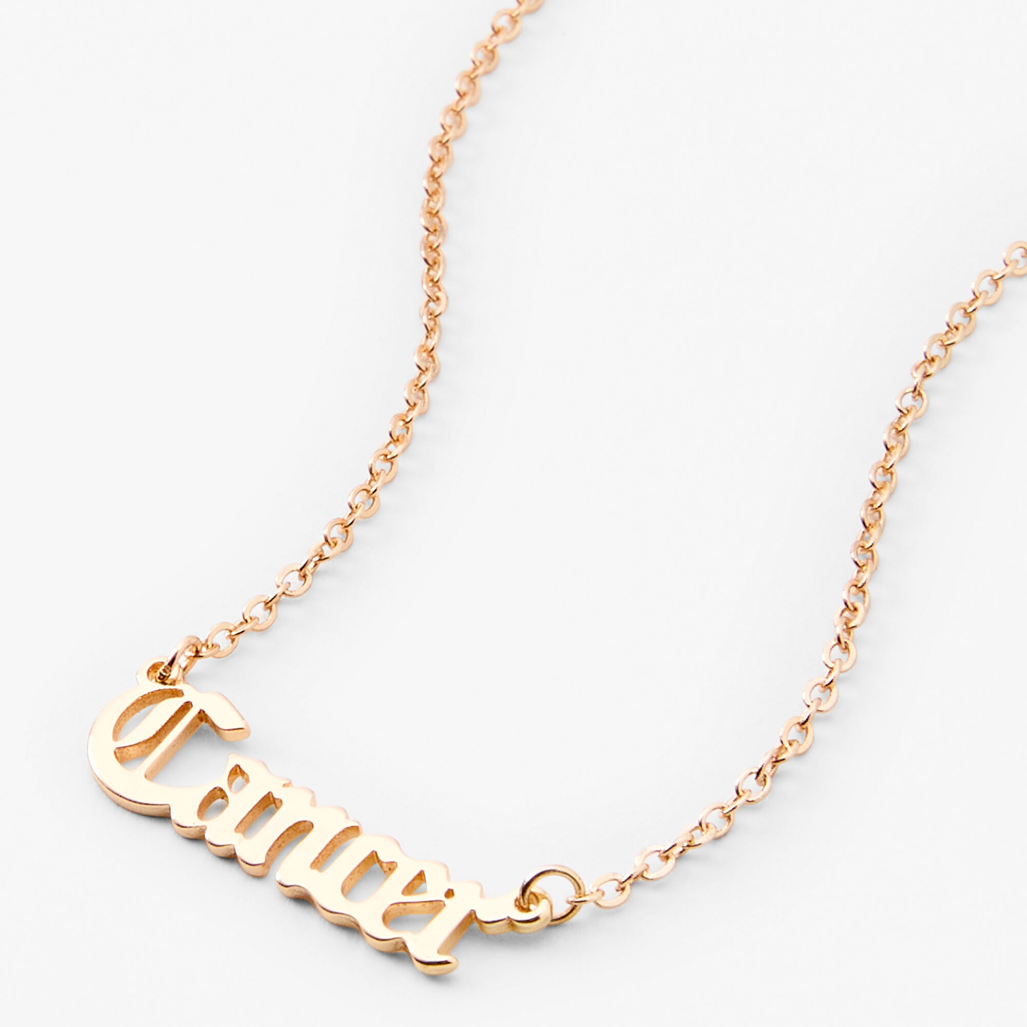 Gold Gothic Zodiac Pendant Necklace Cancer Claire s 103.1.11 controllers